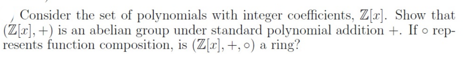 Solved Consider the set of polynomials with integer | Chegg.com