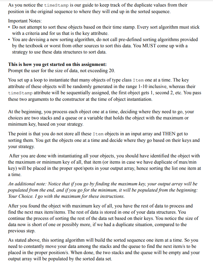 Solved Target Topic: Stacks and Queues Important Note: | Chegg.com