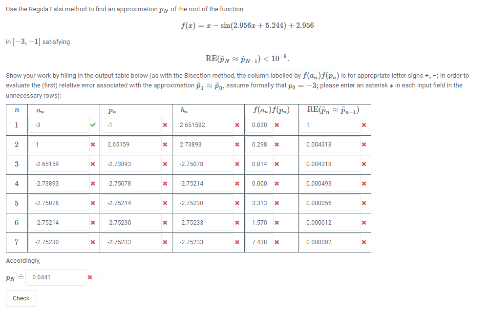 Solved Use the Regula Falsi method to find an approximation | Chegg.com
