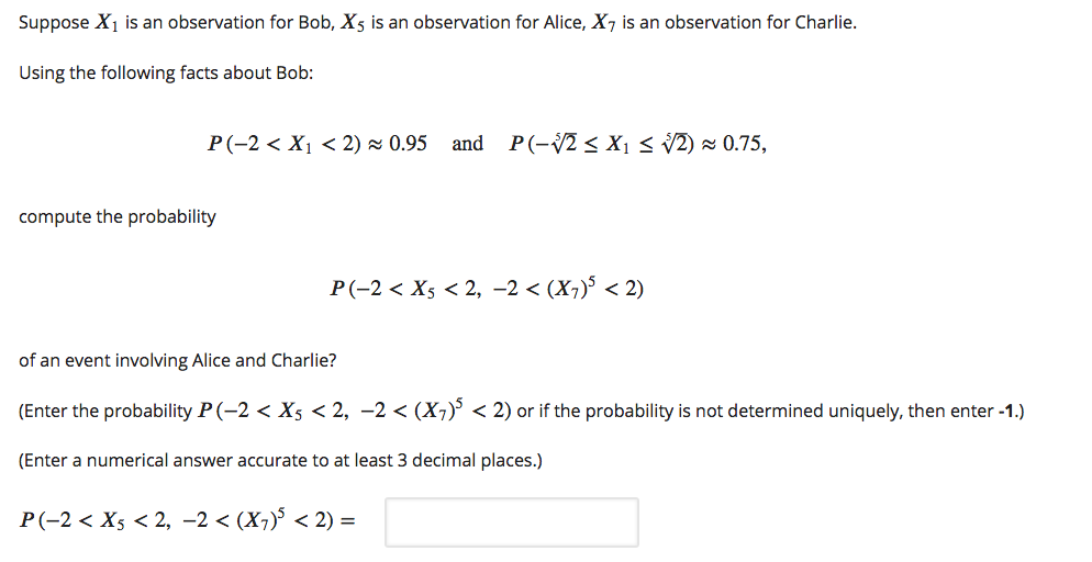 Solved Setup: For all problems on this page, suppose you | Chegg.com