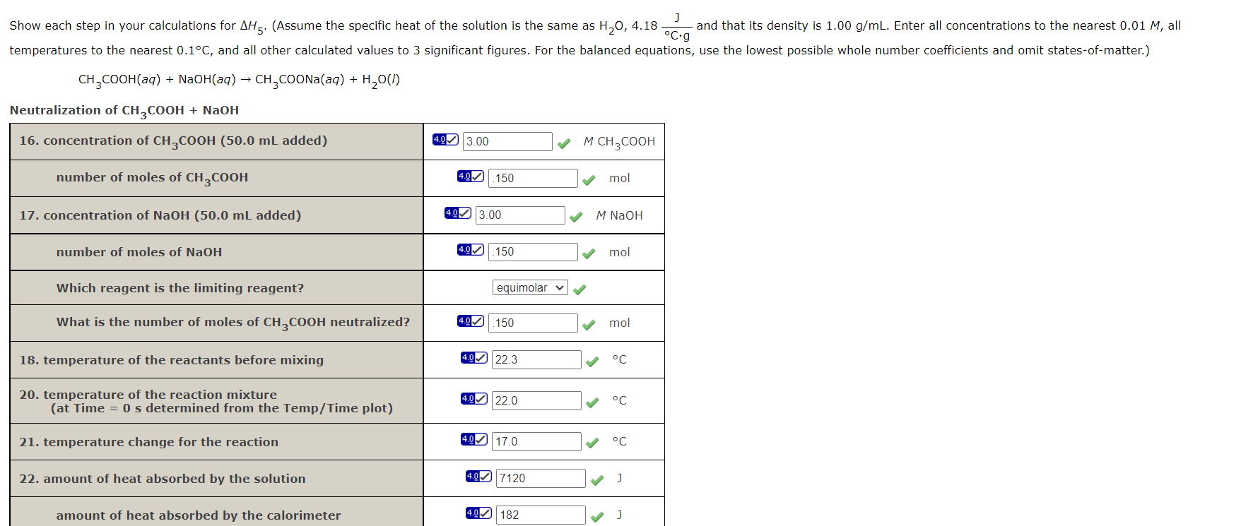 Solved ) Show each step in your calculations for AH 5. | Chegg.com