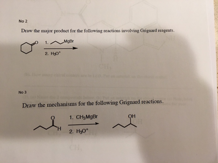 Solved Draw the major product for the following reactions | Chegg.com