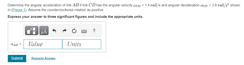 Solved Figure 1 of 1Determine the angular acceleration of | Chegg.com