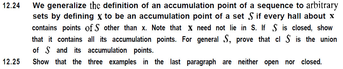 Solved 12.24 We generalize the definition of an accumulation | Chegg.com