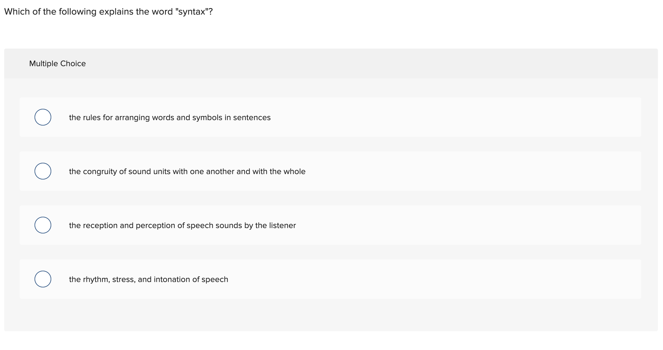 Solved Which of the following explains the word | Chegg.com