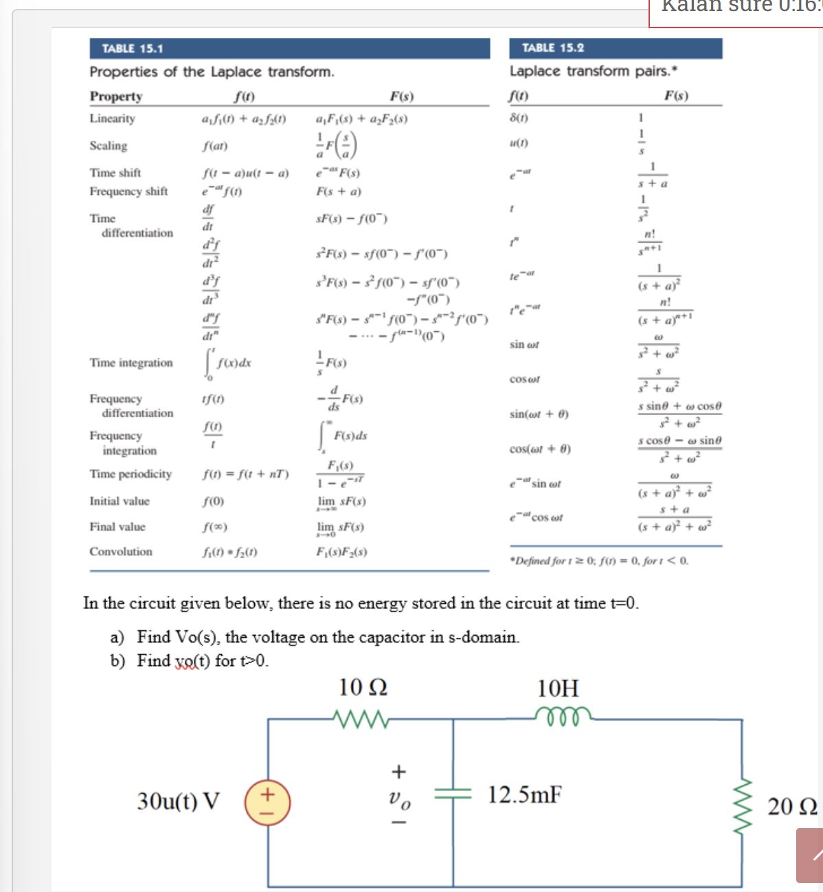 Solved In the circuit given below, there is no energy stored | Chegg.com