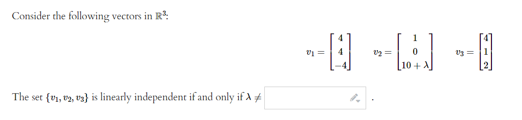 Solved Consider the following vectors in R3 : | Chegg.com