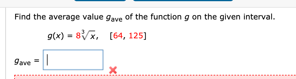 Solved Find The Average Value Gave Of The Function G On The