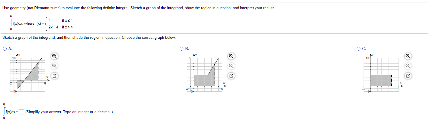 Solved Use geometry (not Riemann sums) to evaluate the | Chegg.com