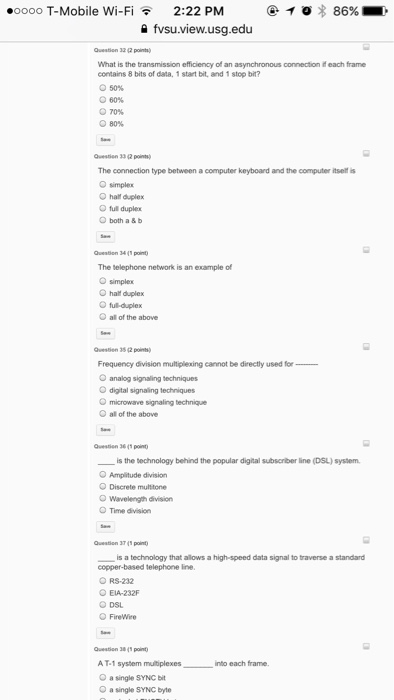 Solved oooo T-Mobile Wi-Fi 2:22 PM T o 86%, | Chegg.com