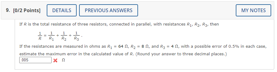 Solved If R is the total resistance of three resistors, | Chegg.com