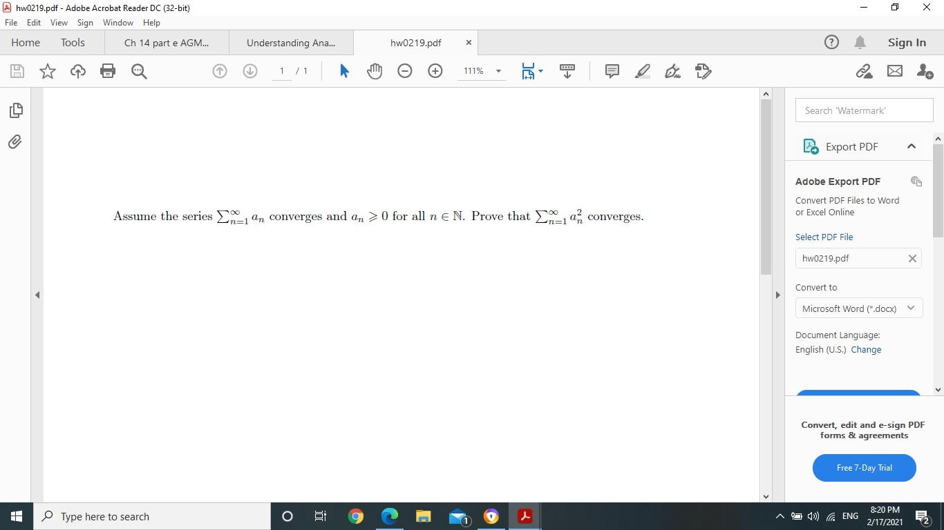 Solved - x hw0219.pdf - Adobe Acrobat Reader DC (32-bit) | Chegg.com