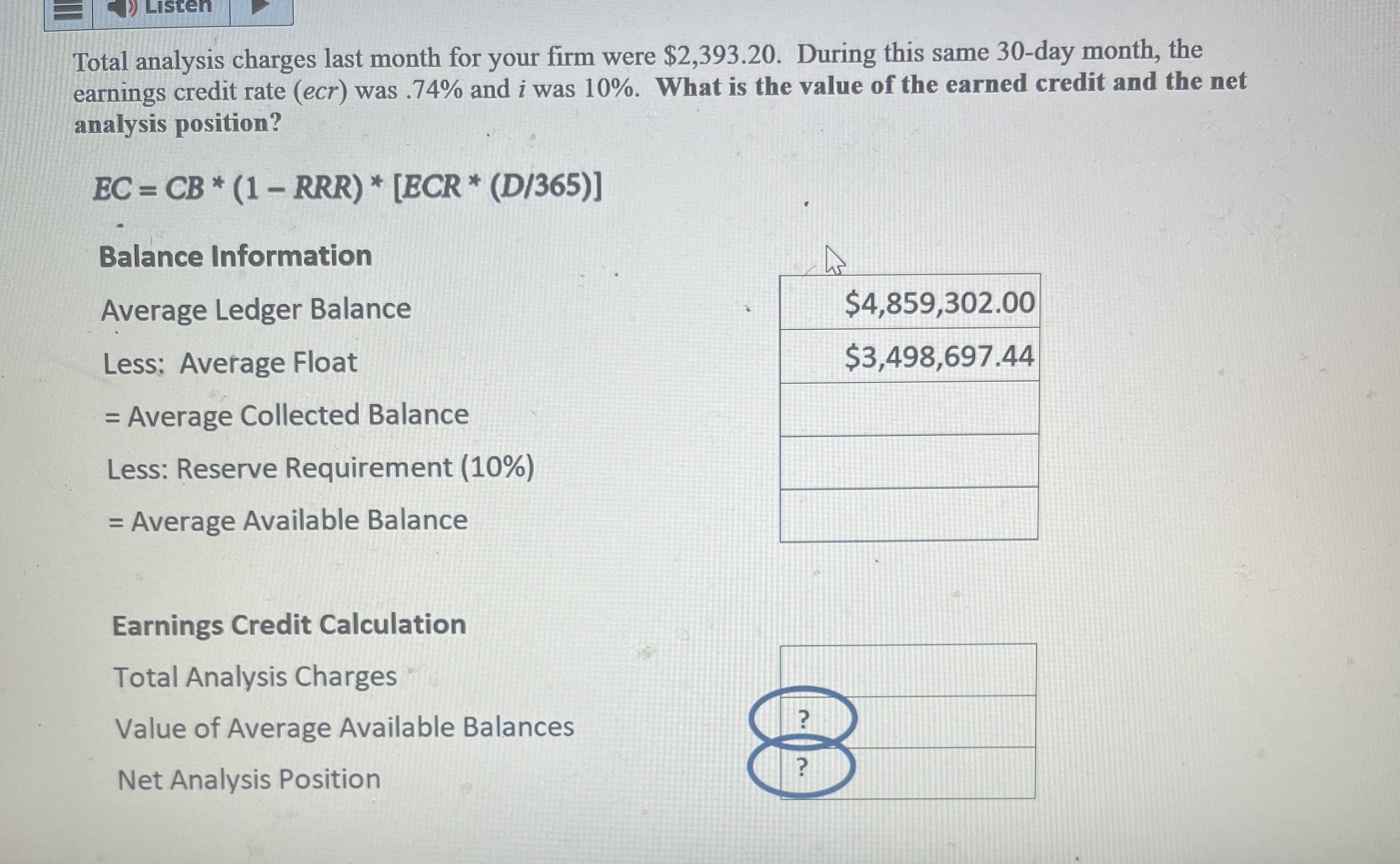 Solved Total analysis charges last month for your firm were | Chegg.com