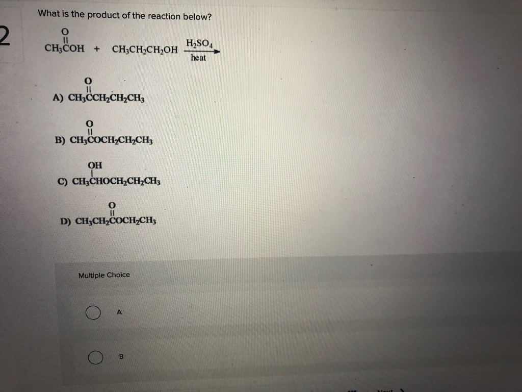 Solved What is the product of the reaction below? 2 CH3COH + | Chegg.com