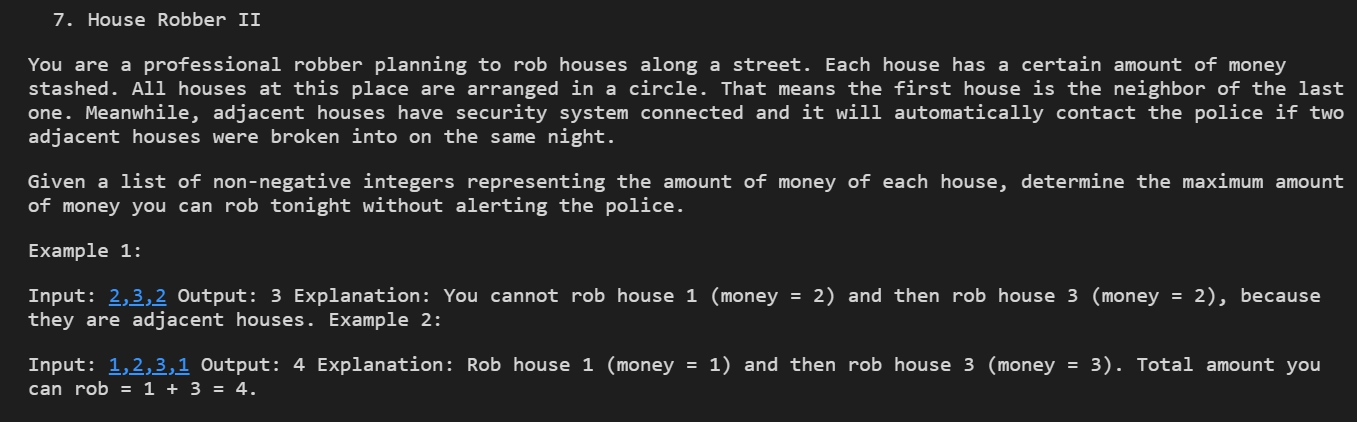 Solved 7. House Robber II g a street. Eachen murst" nouse is | Chegg.com