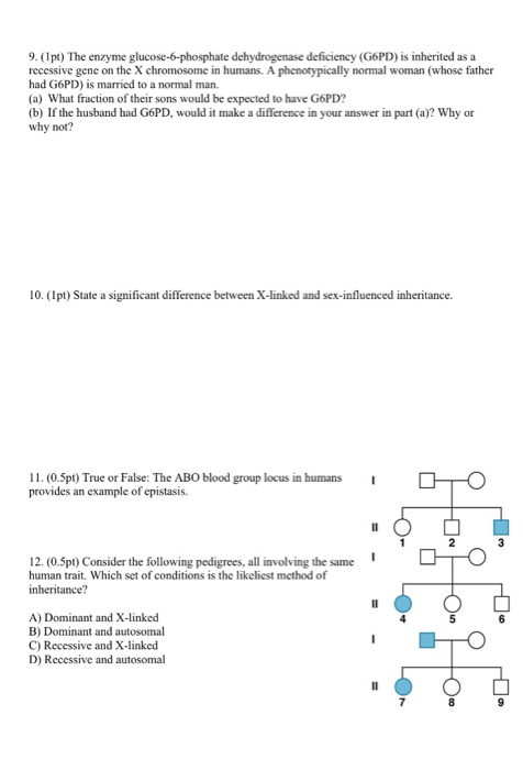 Solved 9.(1pt) The enzyme glucose-6-phosphate dehydrogenase | Chegg.com