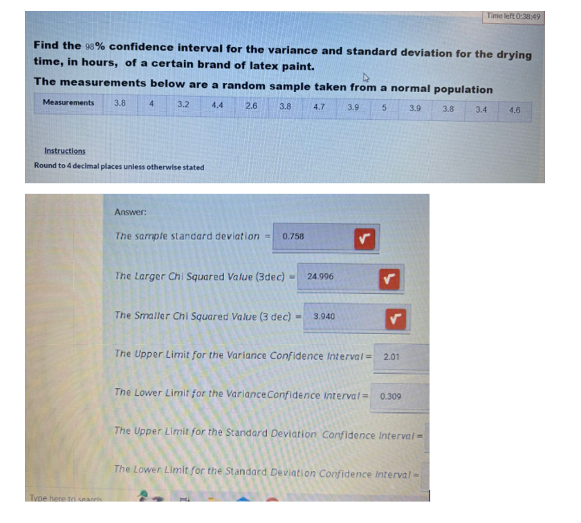Solved Find the 98% confidence interval for the variance and | Chegg.com