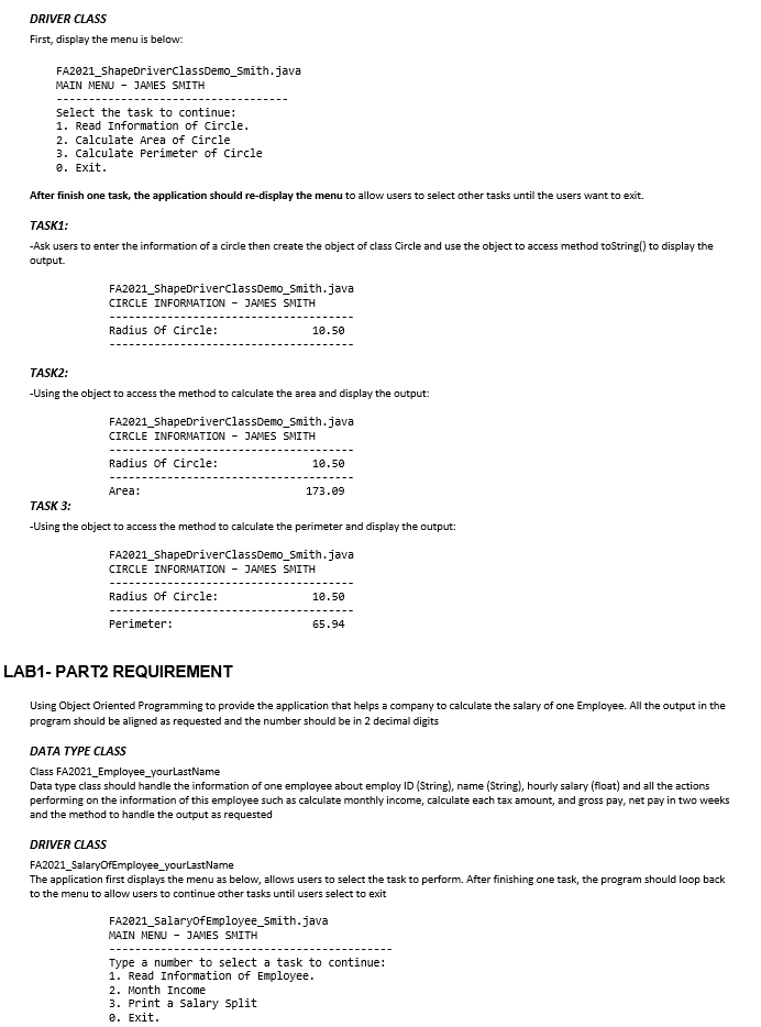 Solved Lab1 Part1 Requirement Write A Small Java Program To 
