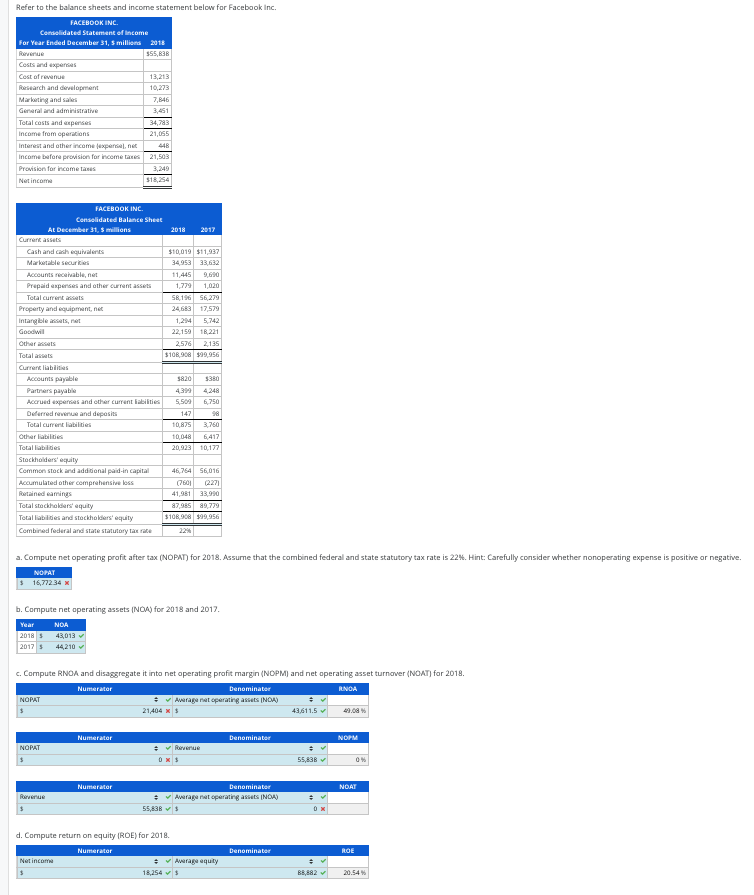 Refer to the balance sheets and income statement | Chegg.com