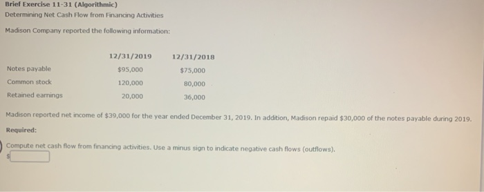 Solved Brief Exercise 11-31 (Algorithmic) Determining Net | Chegg.com