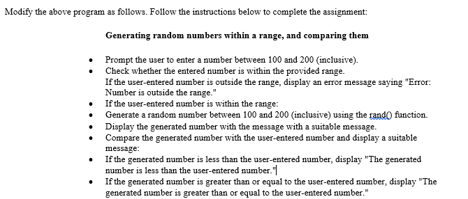 Solved dify the above program as follows. Follow the | Chegg.com