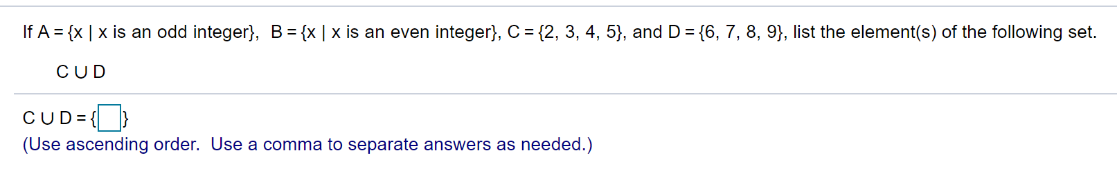 Solved If A = {x | x is an odd integer}, B = {x | x is an | Chegg.com