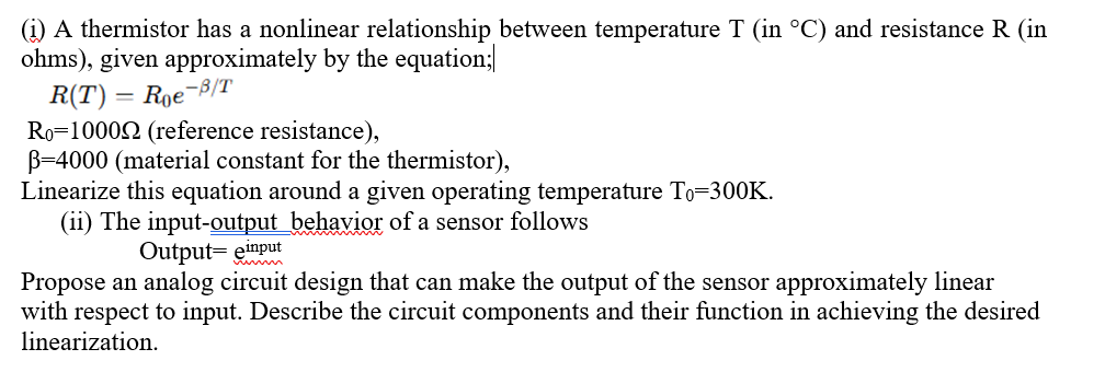 Solved °C R(T)=R0e-βTR0=1000Ω(reference | Chegg.com