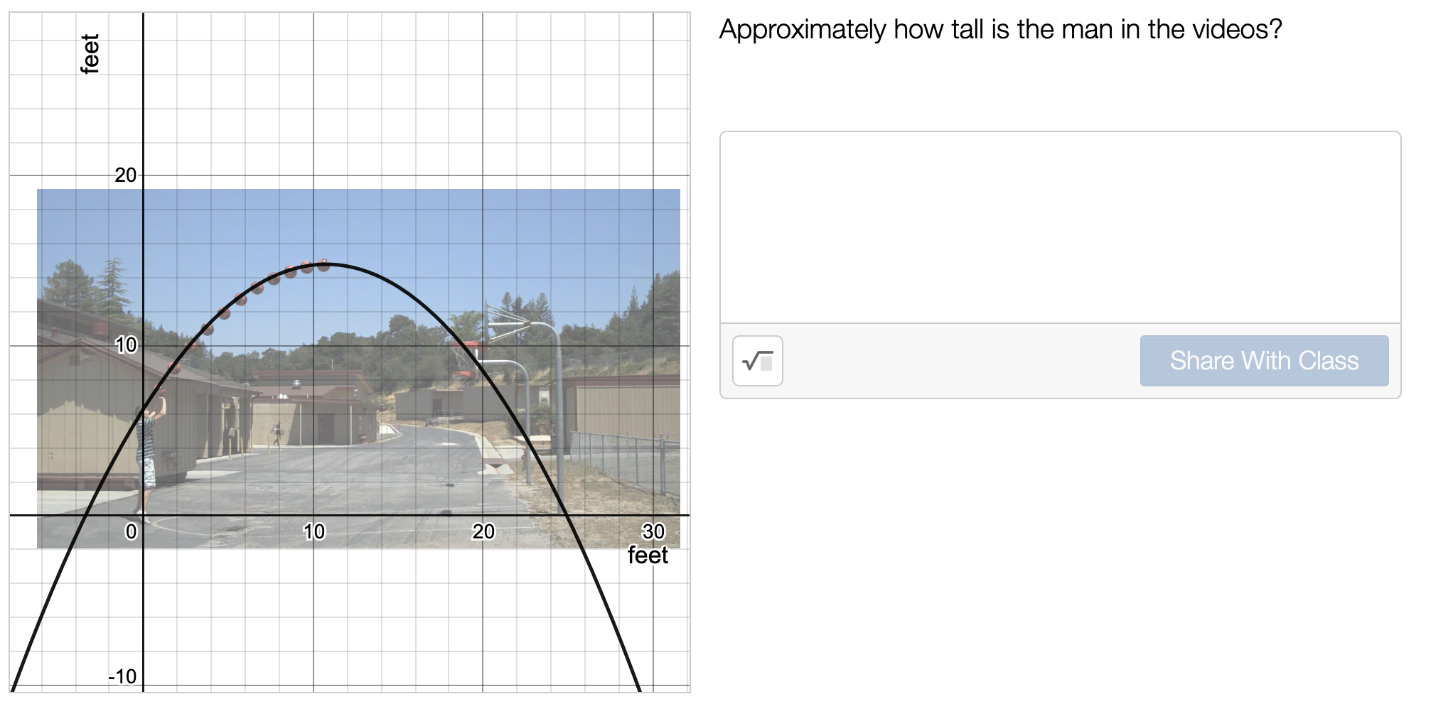 Solved Approximately how tall is the man in the videos? feet | Chegg.com