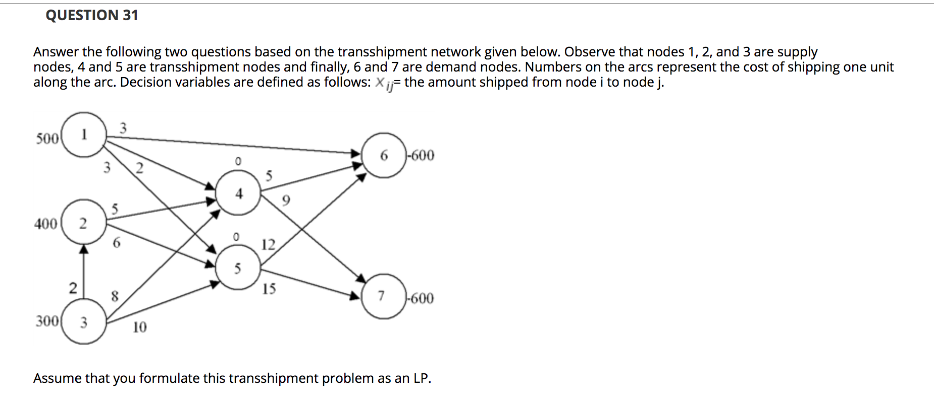Solved QUESTION 31 Answer the following two questions based | Chegg.com