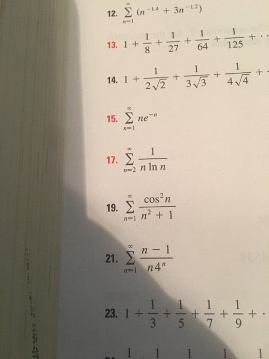 Solved 12, Σ (n-1.4 + 3n-1.2) n-1 8 27 64 125 2v2 3/3 4V4 | Chegg.com