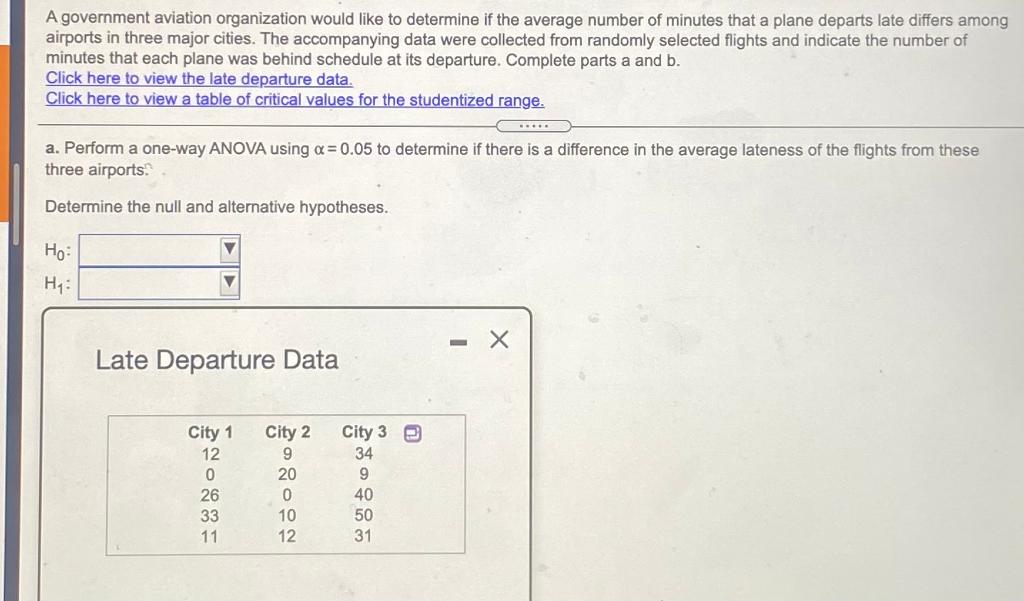 Solved A government aviation organization would like to | Chegg.com