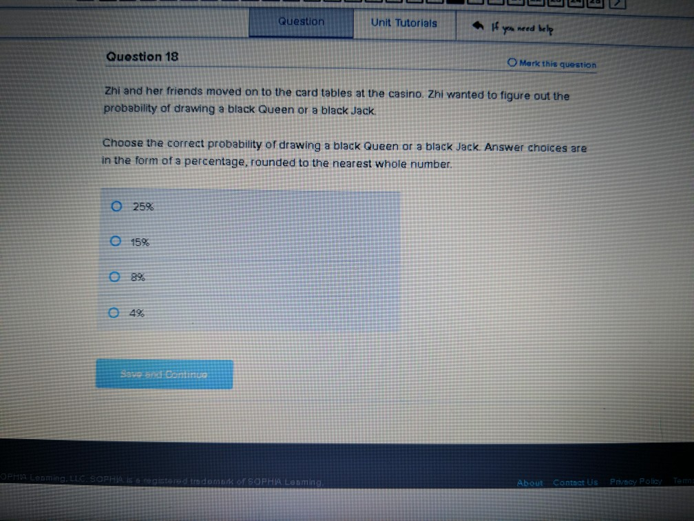 Solved Question Unit Tutorials f you need belp Question 18 O | Chegg.com