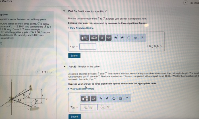 Solved Position Vectors 39 of 64> Learning Goal: Part C | Chegg.com