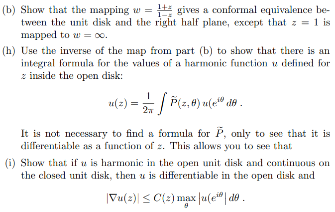 Solved (b) Show that the mapping w=1−z1+z gives a conformal | Chegg.com