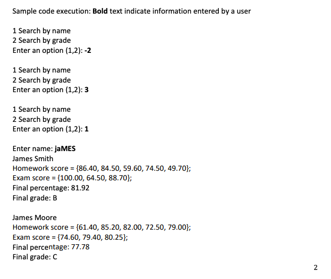 Solved Problem 1 (70 points) Grade calculation Write an | Chegg.com