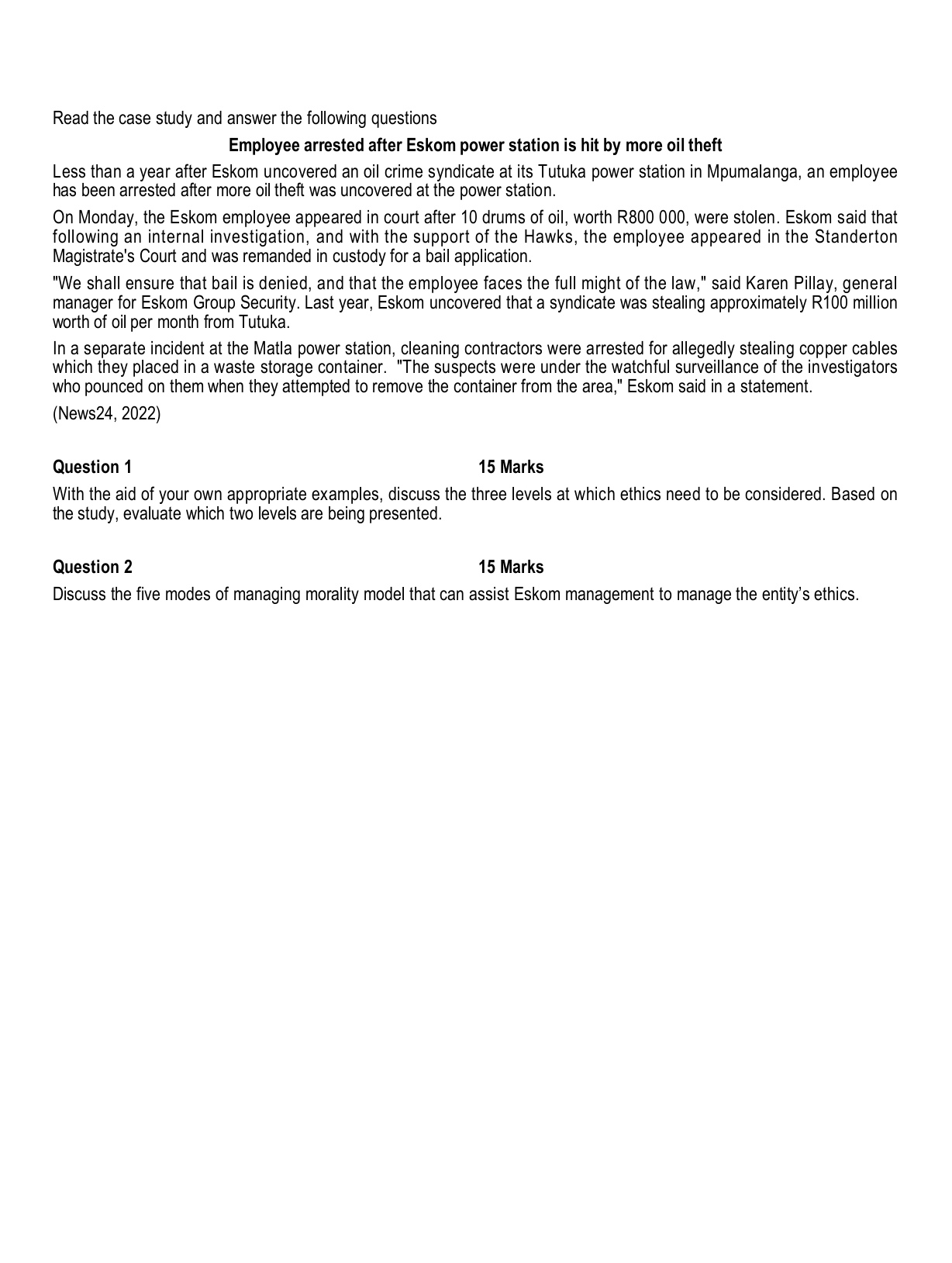Solved Read the case study and answer the following | Chegg.com
