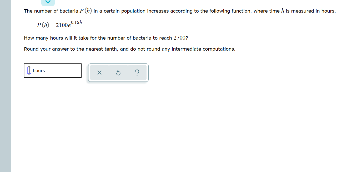 Solved The number of bacteria P (h) in a certain population | Chegg.com