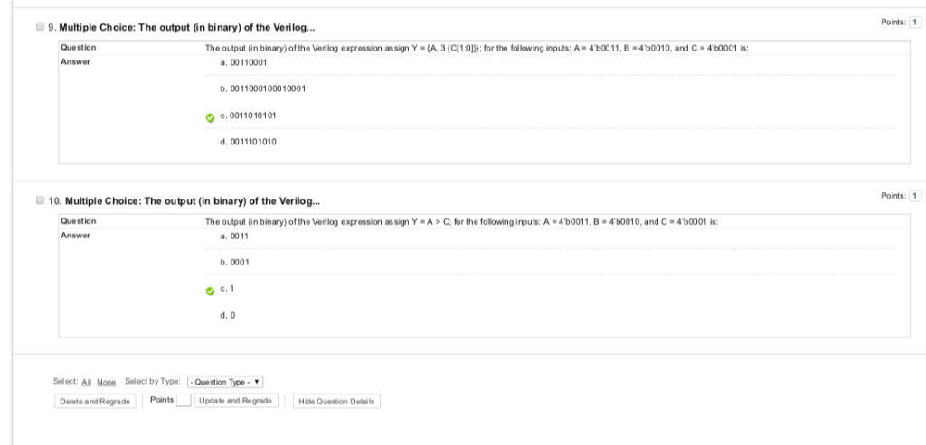 Points:1 6.Multiple Choice: The output (in binary) of | Chegg.com
