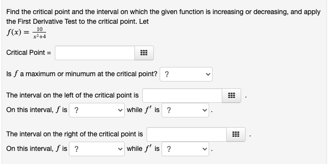 Solved Find the critical point and the interval on which the | Chegg.com