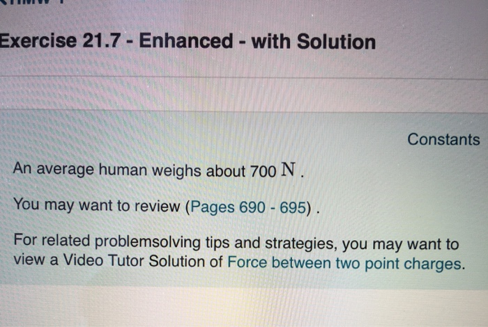 Solved Exercise 21.7- Enhanced -with Solution Constants An | Chegg.com