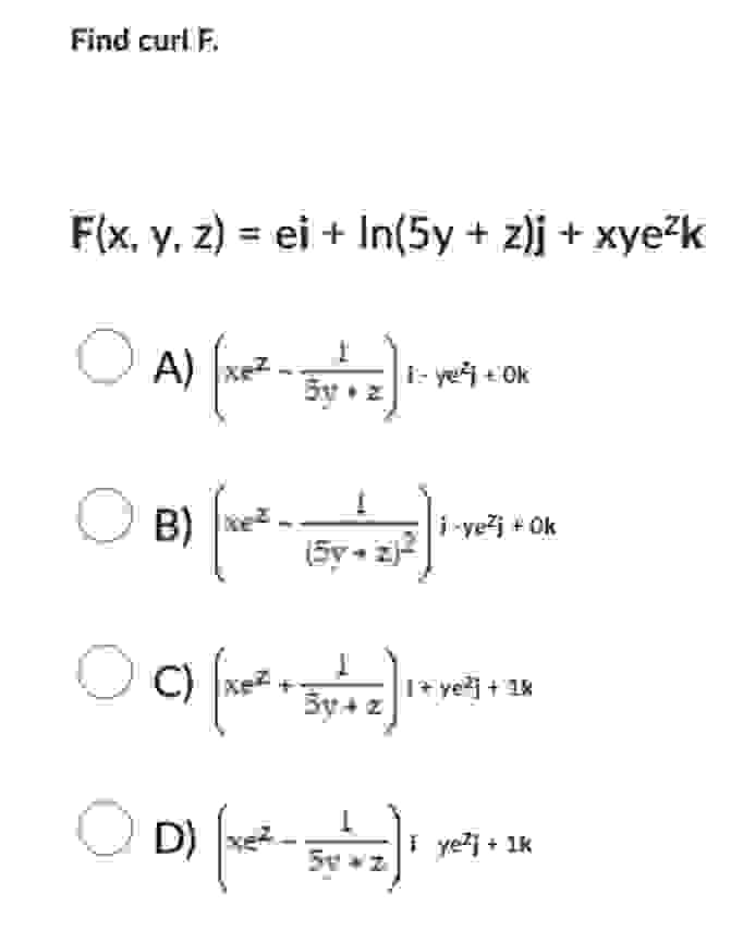 Solved Find curl | Chegg.com