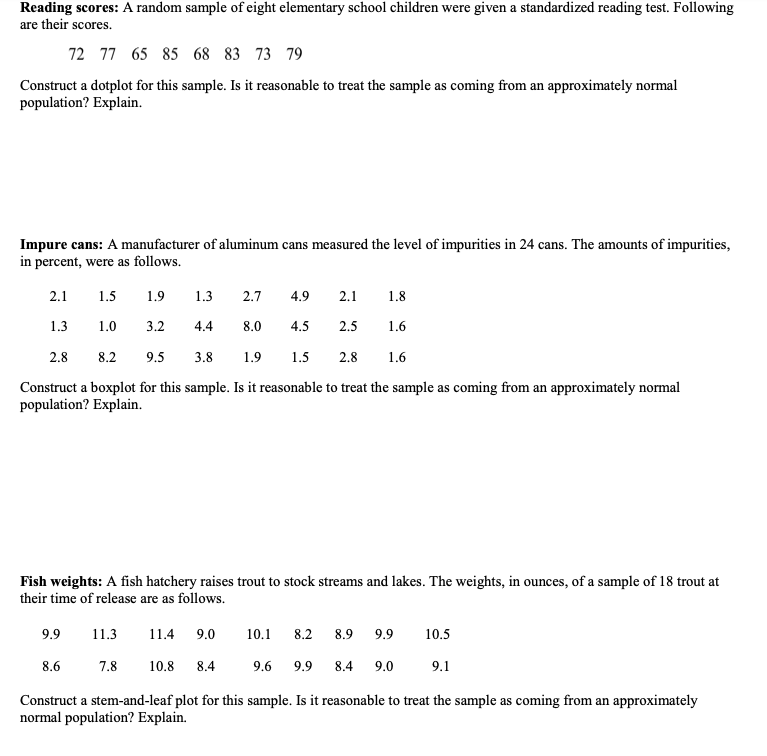 Solved Reading scores: A random sample of eight elementary | Chegg.com