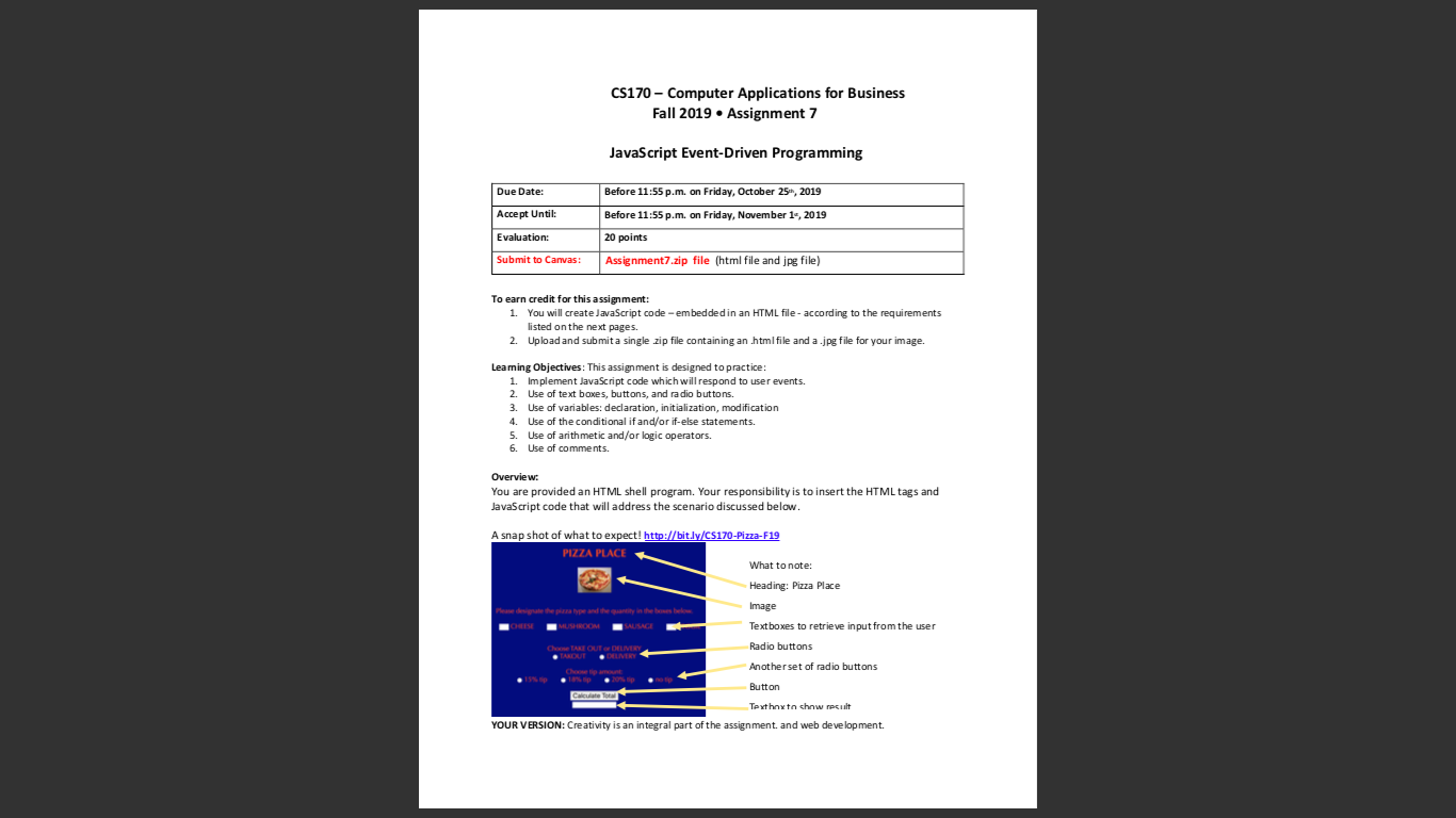 Solved Cs170 Computer Applications For Business Fall 2019 1087
