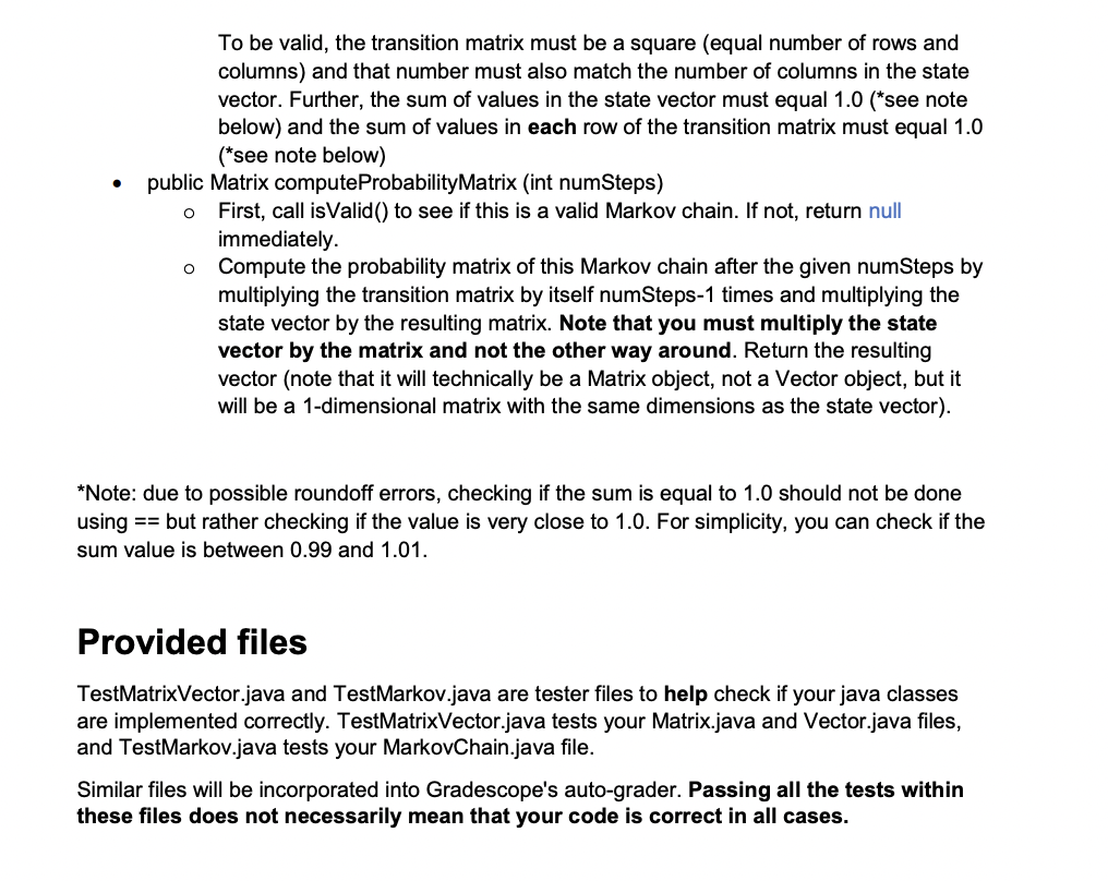 Solved Classes to Implement For this assignment, you must | Chegg.com