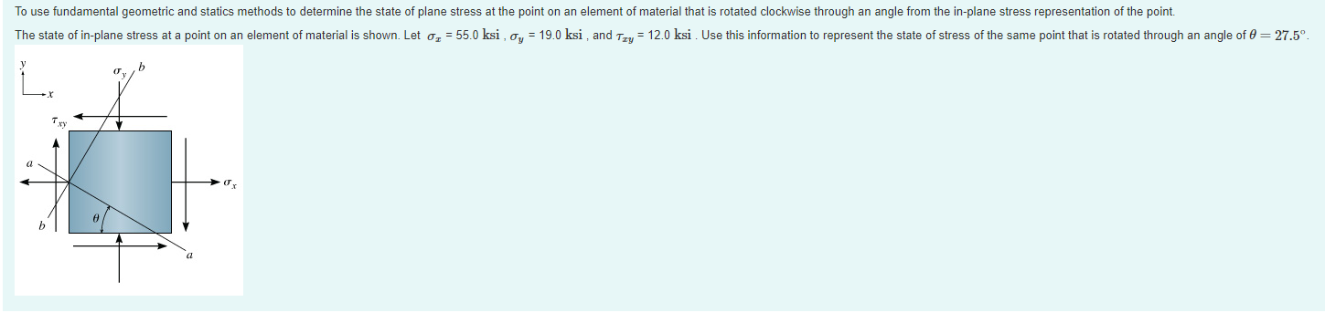 Solved To use fundamental geometric and statics methods to | Chegg.com