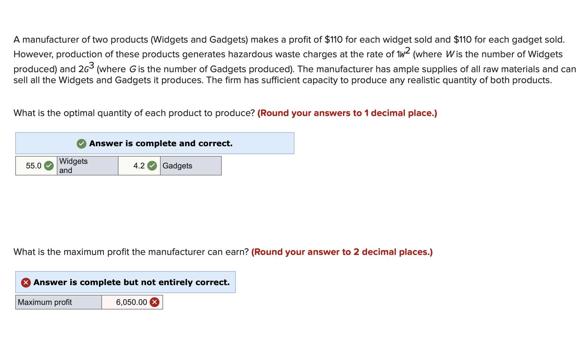 A manufacturer of two products (Widgets and Gadgets) | Chegg.com