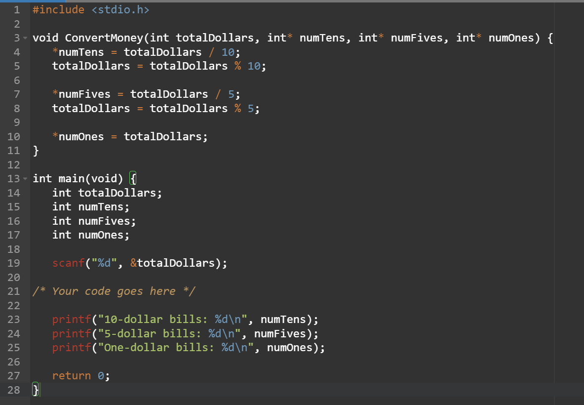 Solved need a solution in the "your code goes here" part. | Chegg.com