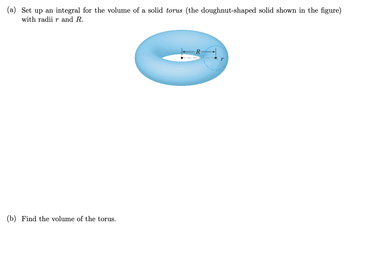 Solved (a) Set up an integral for the volume of a solid | Chegg.com