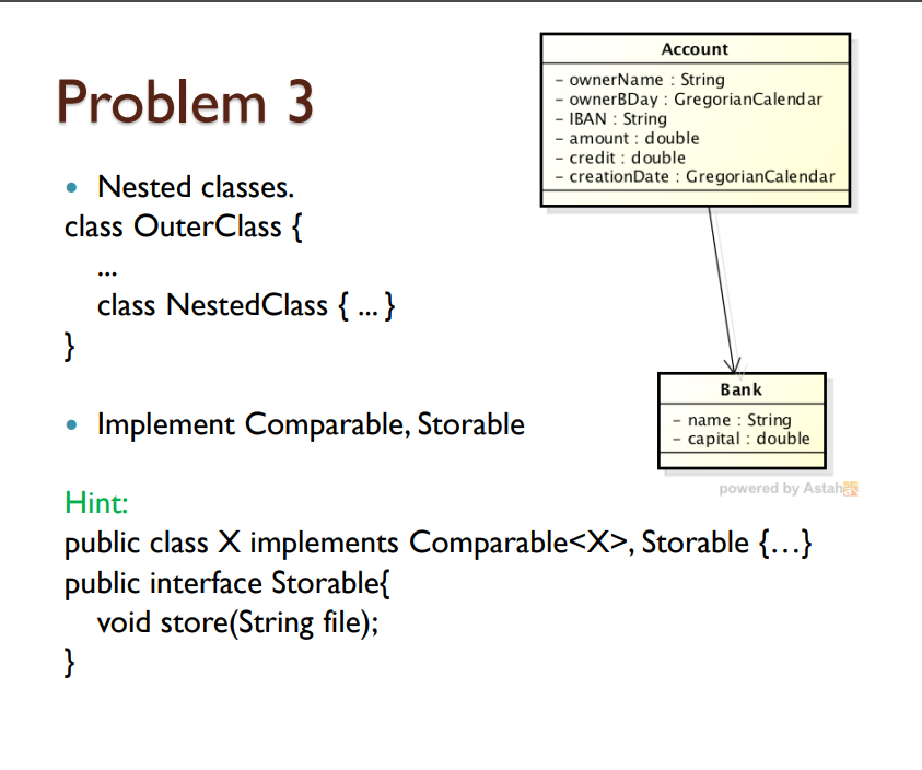 Problem 3 Account - ownerName : String - ownerBDay : | Chegg.com
