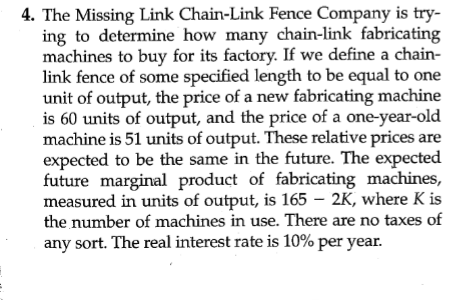 Solved 4. The Missing Link Chain-Link Fence Company is | Chegg.com
